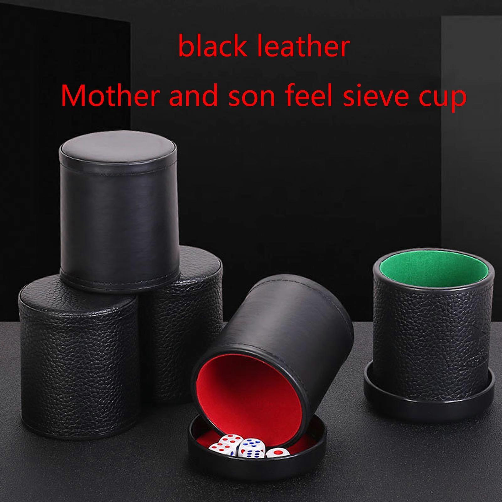 Leather Dice Cup with Lid for Liars Dice Farkle Yahtzee Board Games ...