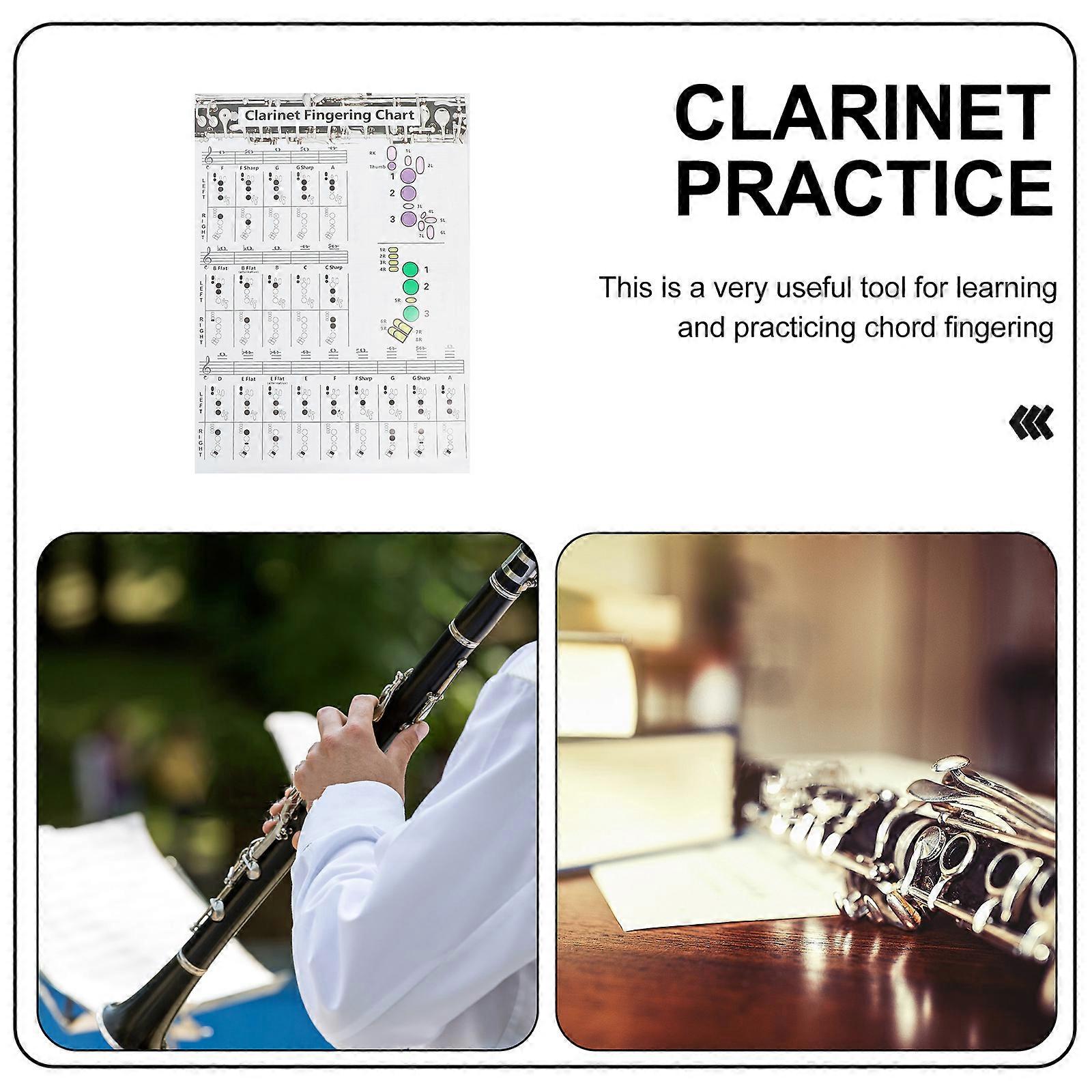 1pc Clarinet Finger Guide Chart Useful Clarinet Chord Chart for ...