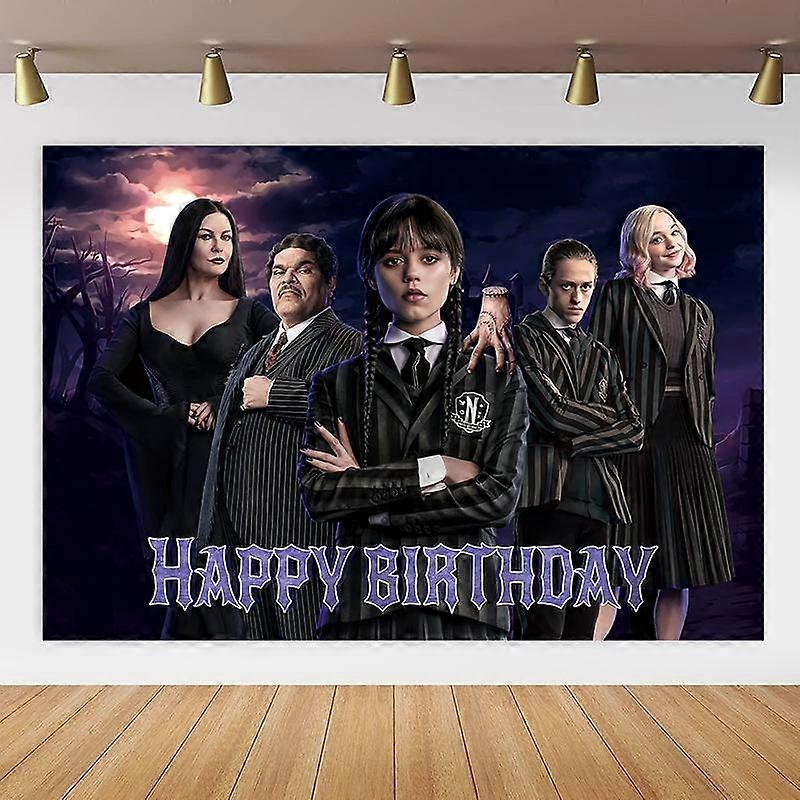 Wednesday Addams Birthday Party Decoration Kids Shower Boys Girl ...