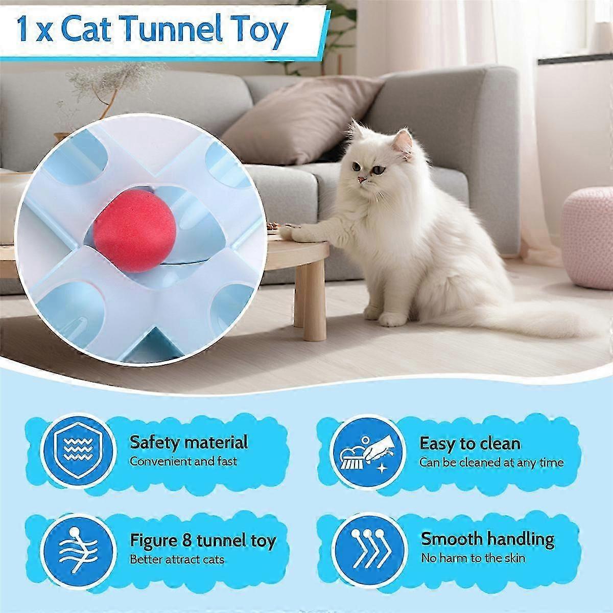 Household Cat Toy Turntable Cat Teasing Small Cat Tunnel Supplies ...