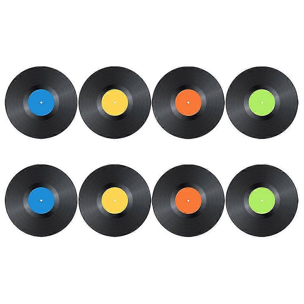8pcs Vinyl Record Shape Stickers Blank Vinyl Records Vintage Fake ...