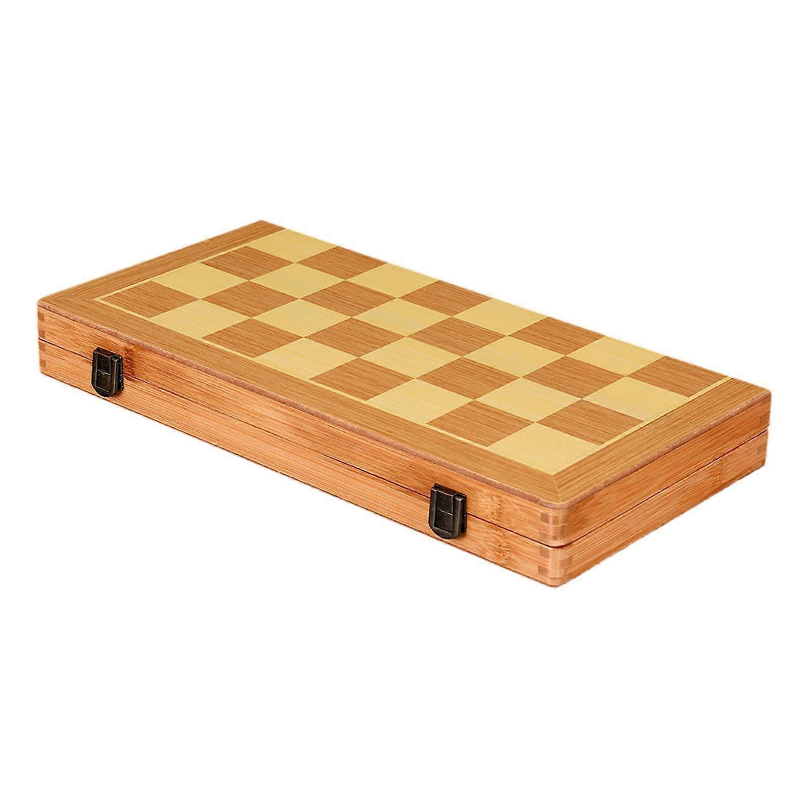 Wooden Chess Set,Wooden Folding Chess,2 in 1 Sets,Folding Board,Foldable