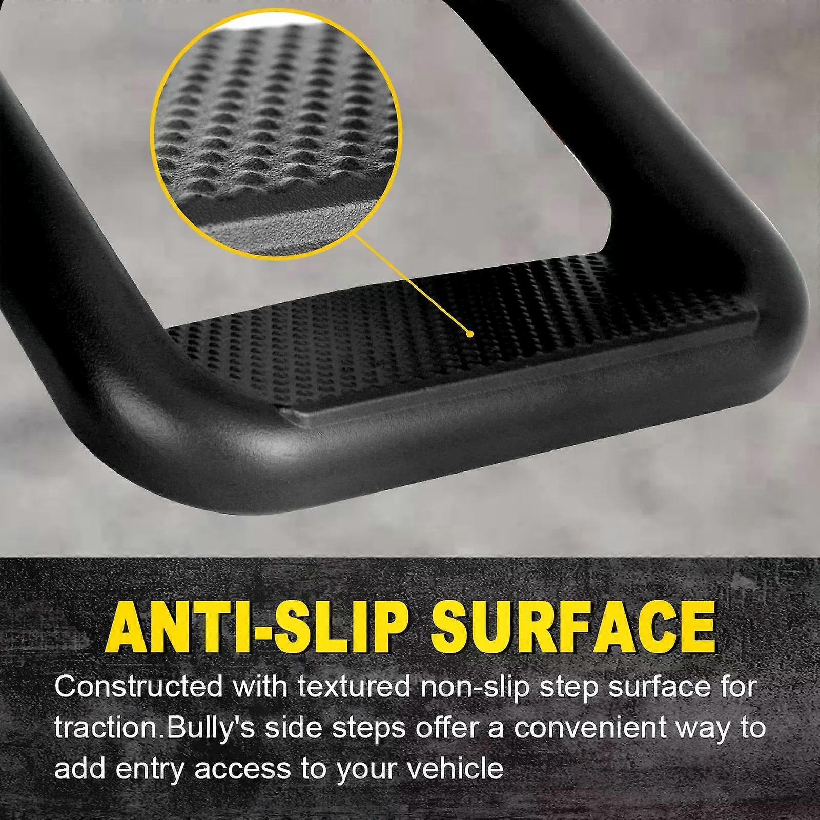 1 Pair Aluminum Side Steps Bar Anti-Slip Powder-Coated Truck Pickup ...