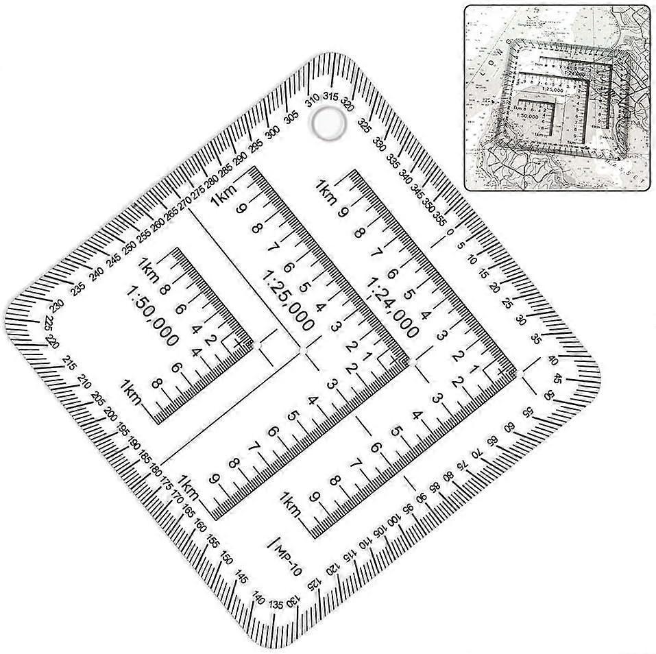Multi Coordinate Position Ruler for Military Maps, UTM/MGRS Scale ...