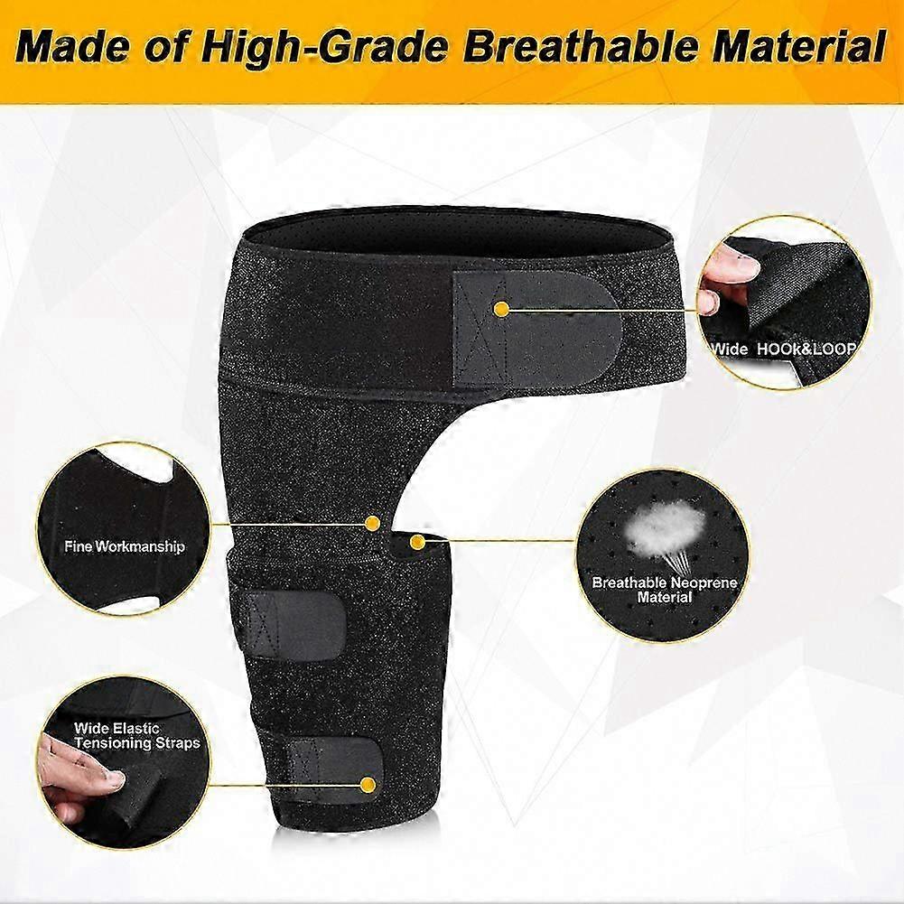 Adjustable Hip Brace and Groin Support Wrap for Sciatica Relief, Thigh ...