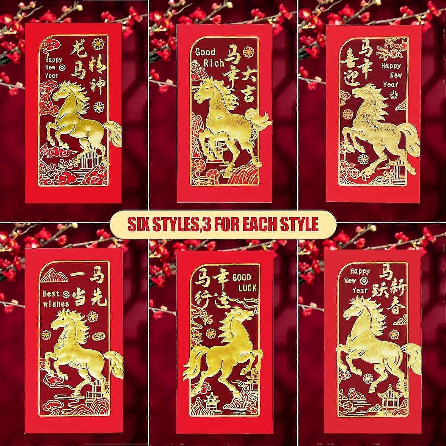 2026 Chinese New Year Red Envelopes, Lunar New Year Envelopes ...