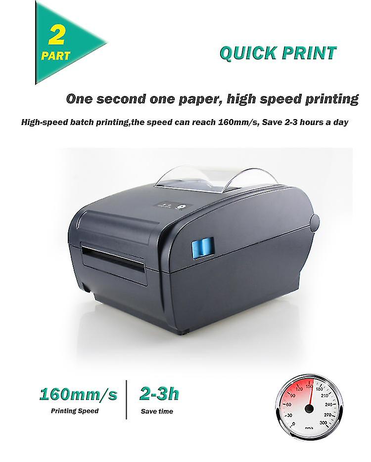 4-inch Usb Bluetooth Express Surface Single Thermal Barcode Printer ...