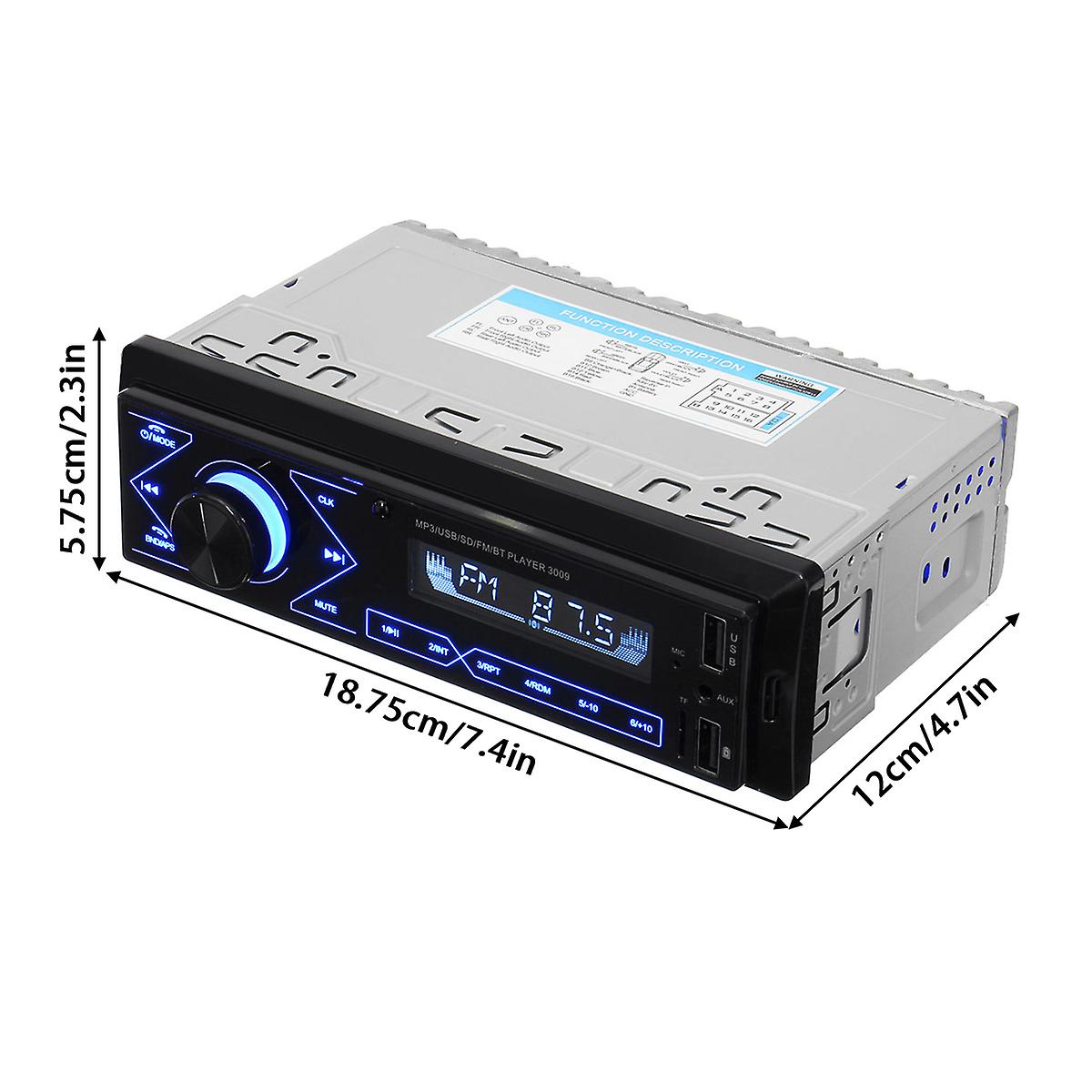 12V Bluetooth Touch Dual USB-kort Radio Värd Truck Universal Car MP3 ...