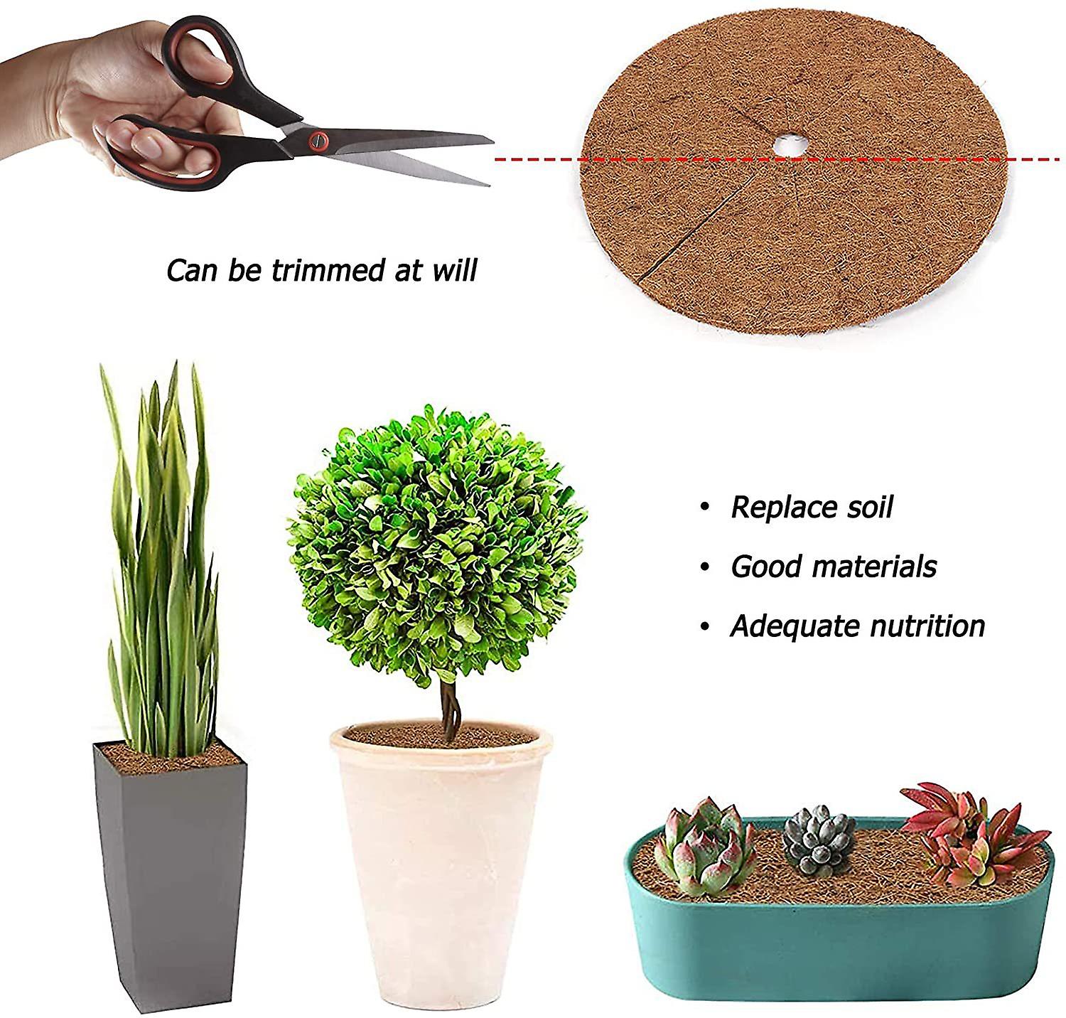 4pcs Coconut Plant Mat, Plant Protection Disc, Coconut Mat Mulch Disc ...