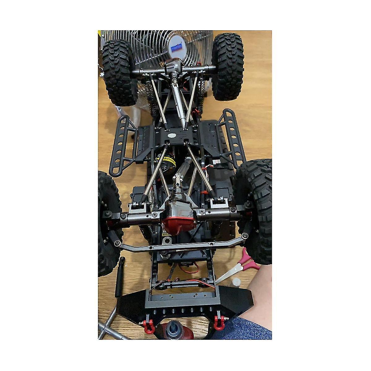 Metal Cnc Front And Rear Axle With Servo Mount Base For 1/10 Rc Crawler ...