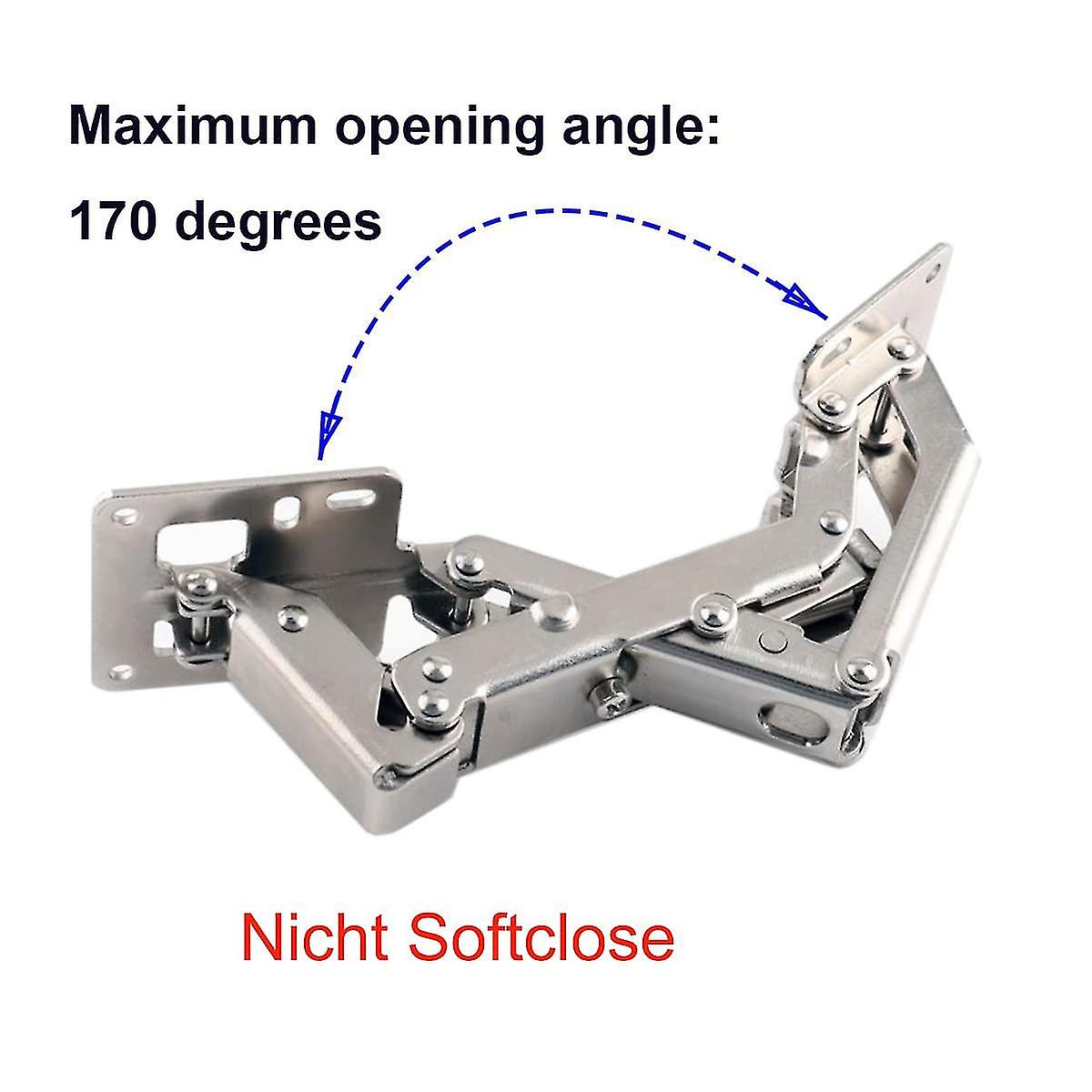 2 Pack Kitchen Cabinet Door Hinges 170 Degree Cabinet Hinges + 16 Set ...