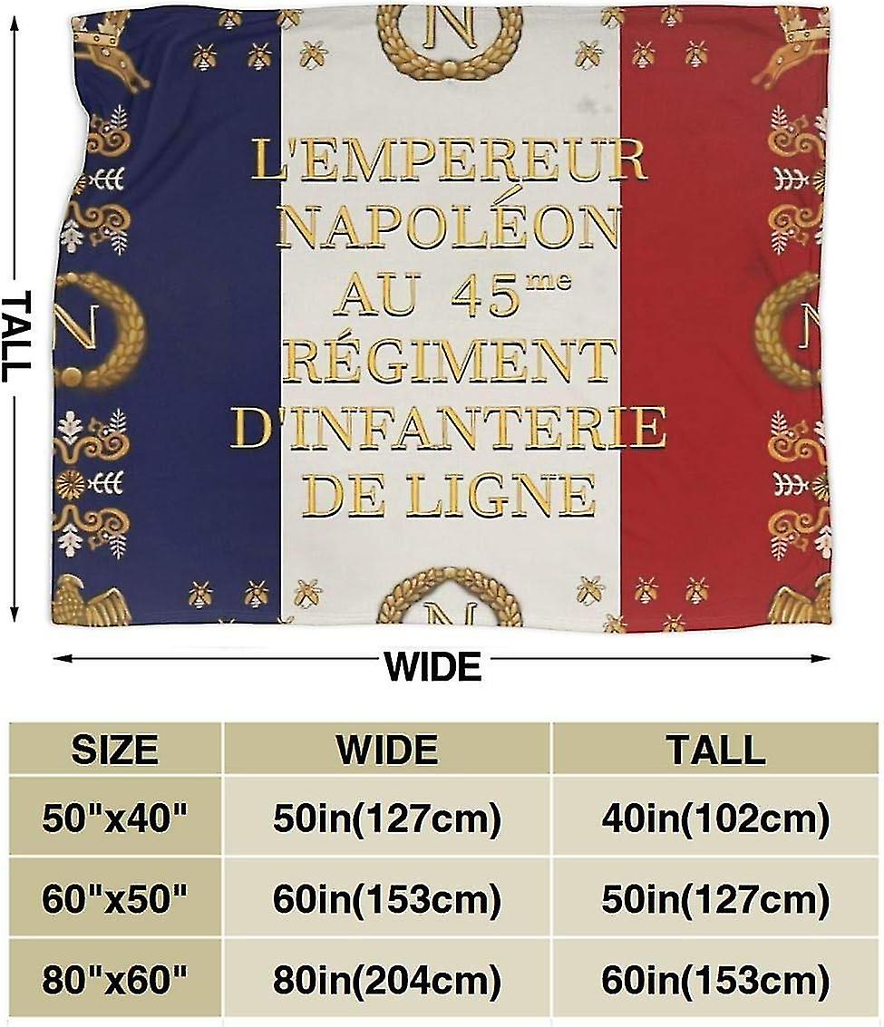Napoleonic French 45th Regimental Flag Ultra-soft Micro Fleece Blanket ...