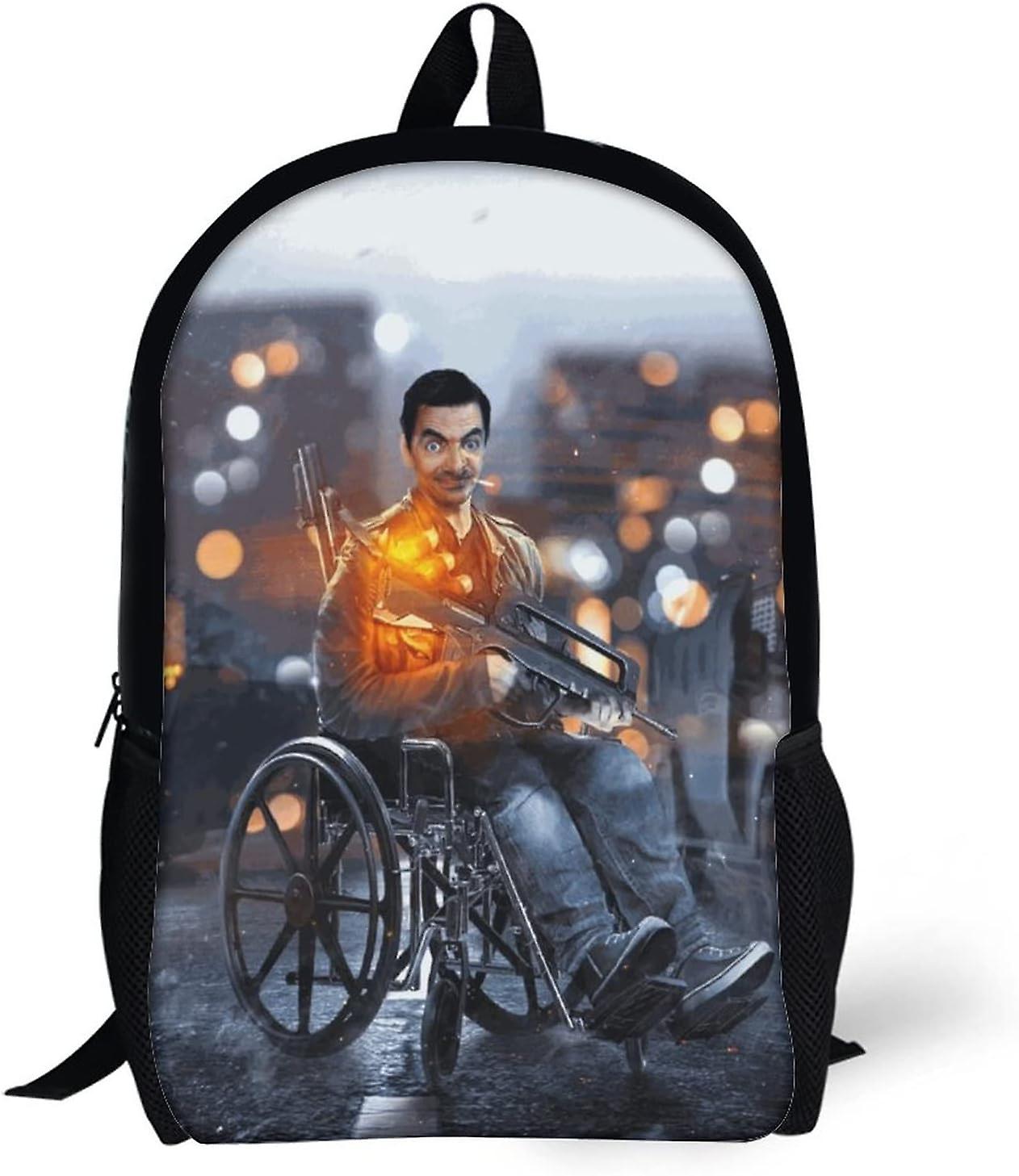 GENBAK Children'S Backpack Mr Bean School Rucksack 3D Anime Characters ...