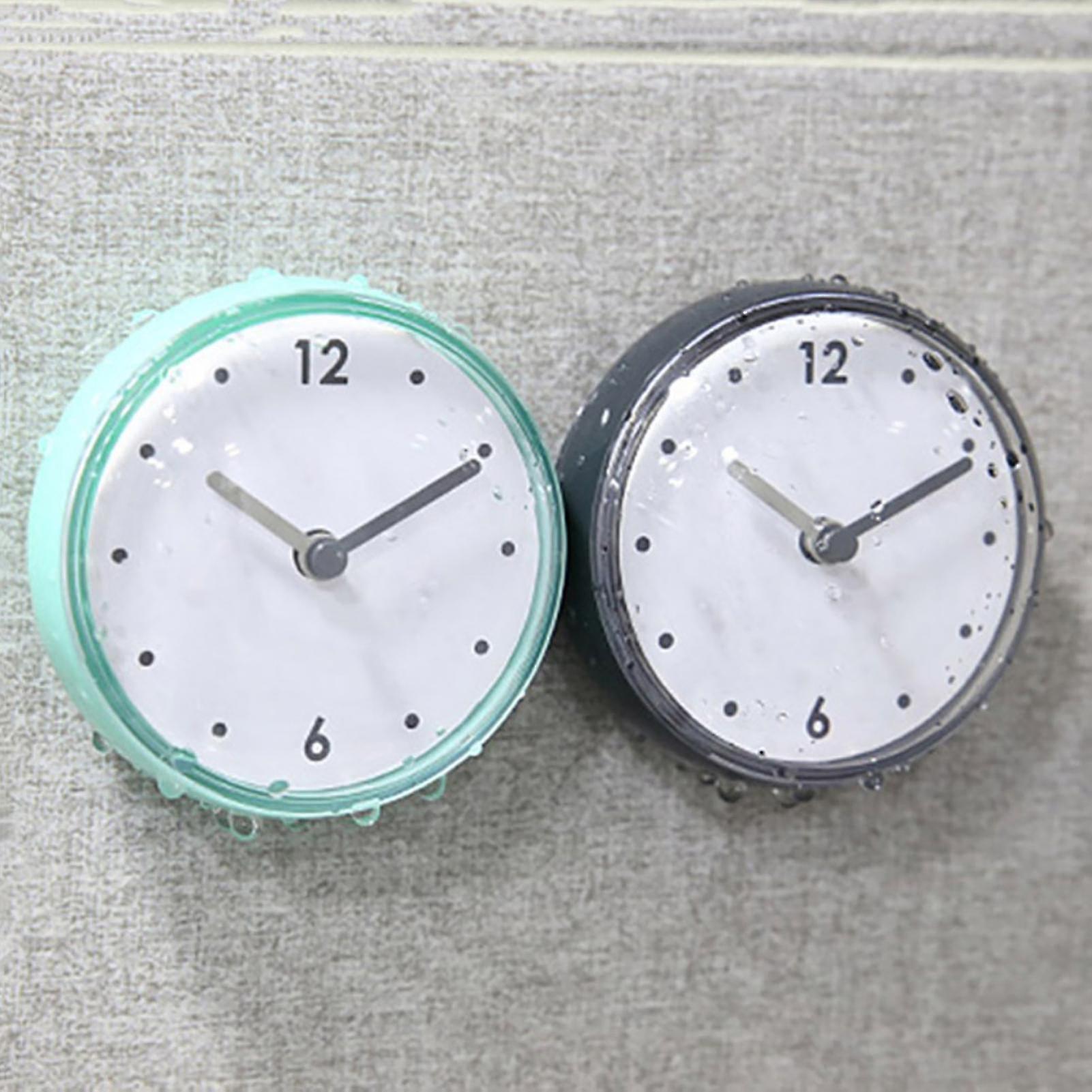 Bathroom Kitchen Waterproof Suction Cup Wall Clock Decor Shower Timer ...