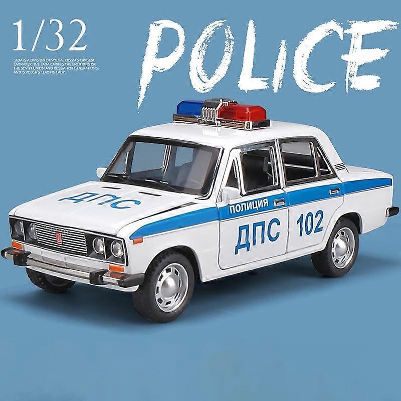 1:24 Russian LADA 2106 Alloy Car Die Cast Toy Car Model Sound and Light ...