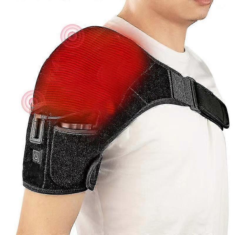 Heated Shoulder Brace Wrap,portable Electric Wireless 3 Heating Setting ...