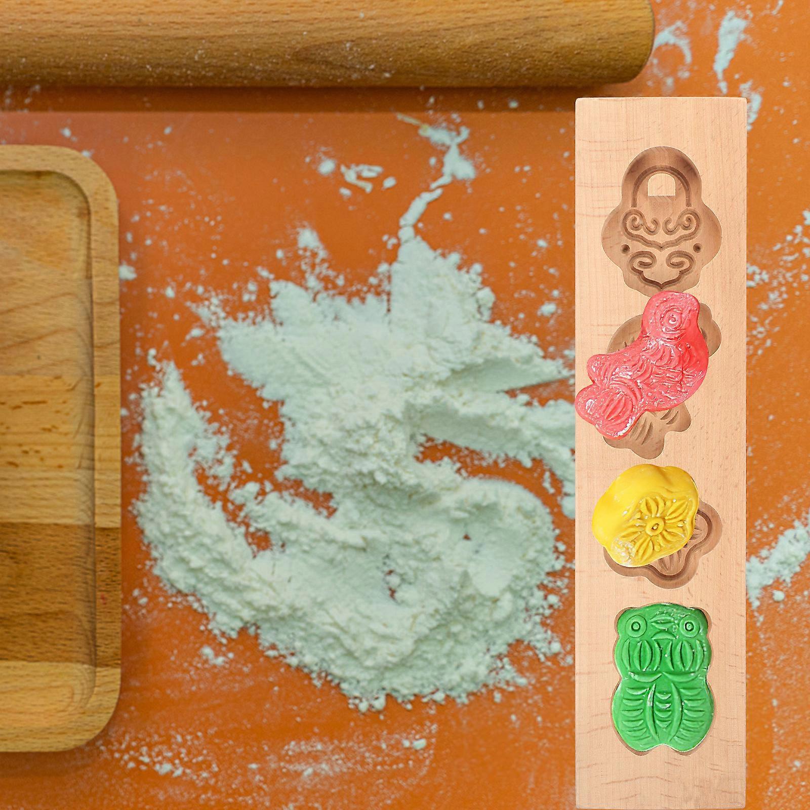 Wooden Cookie Mold for Baking Chinese Moon Cake Molder Baking Mooncake ...