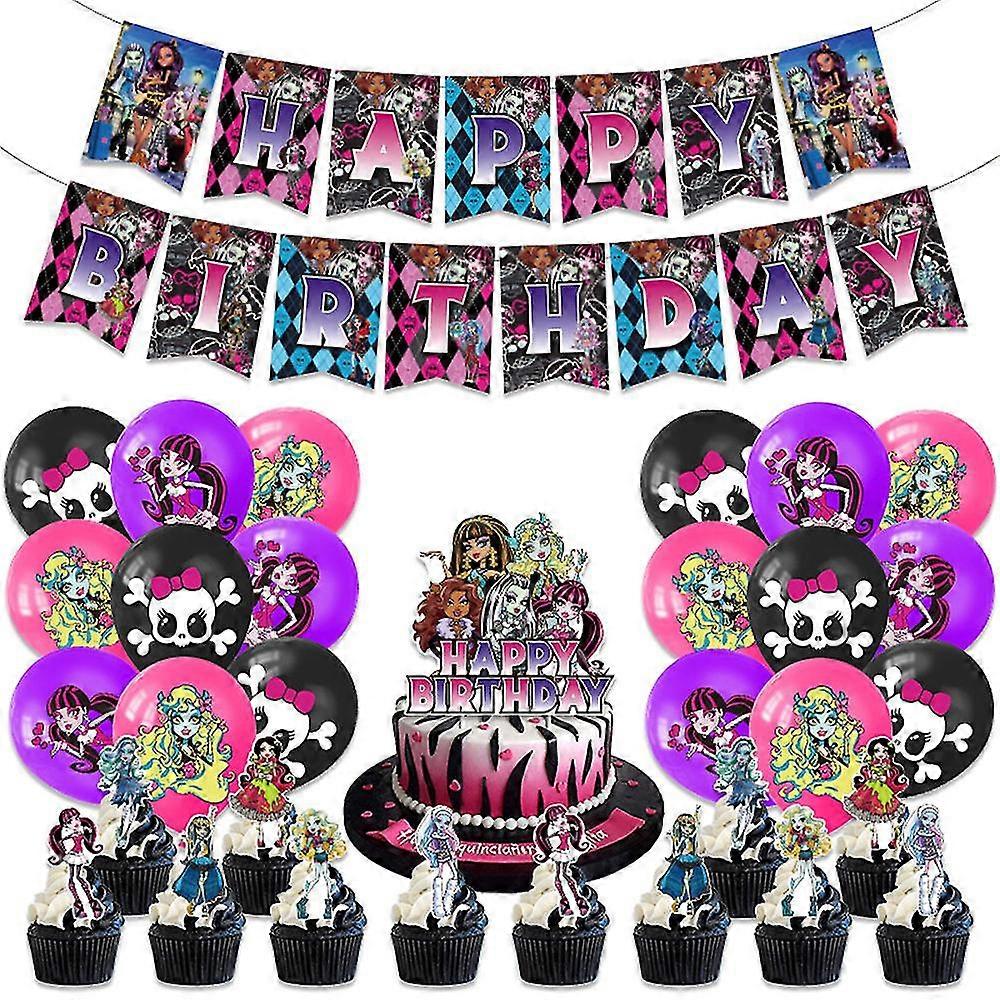 Monster High Kids Birthday Party Decorations Supplies Kits Includes ...