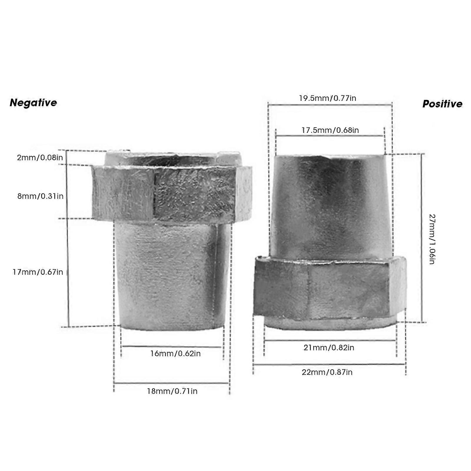 2pcs Car Battery Terminal Clamp Column Connector Positive Negative with ...