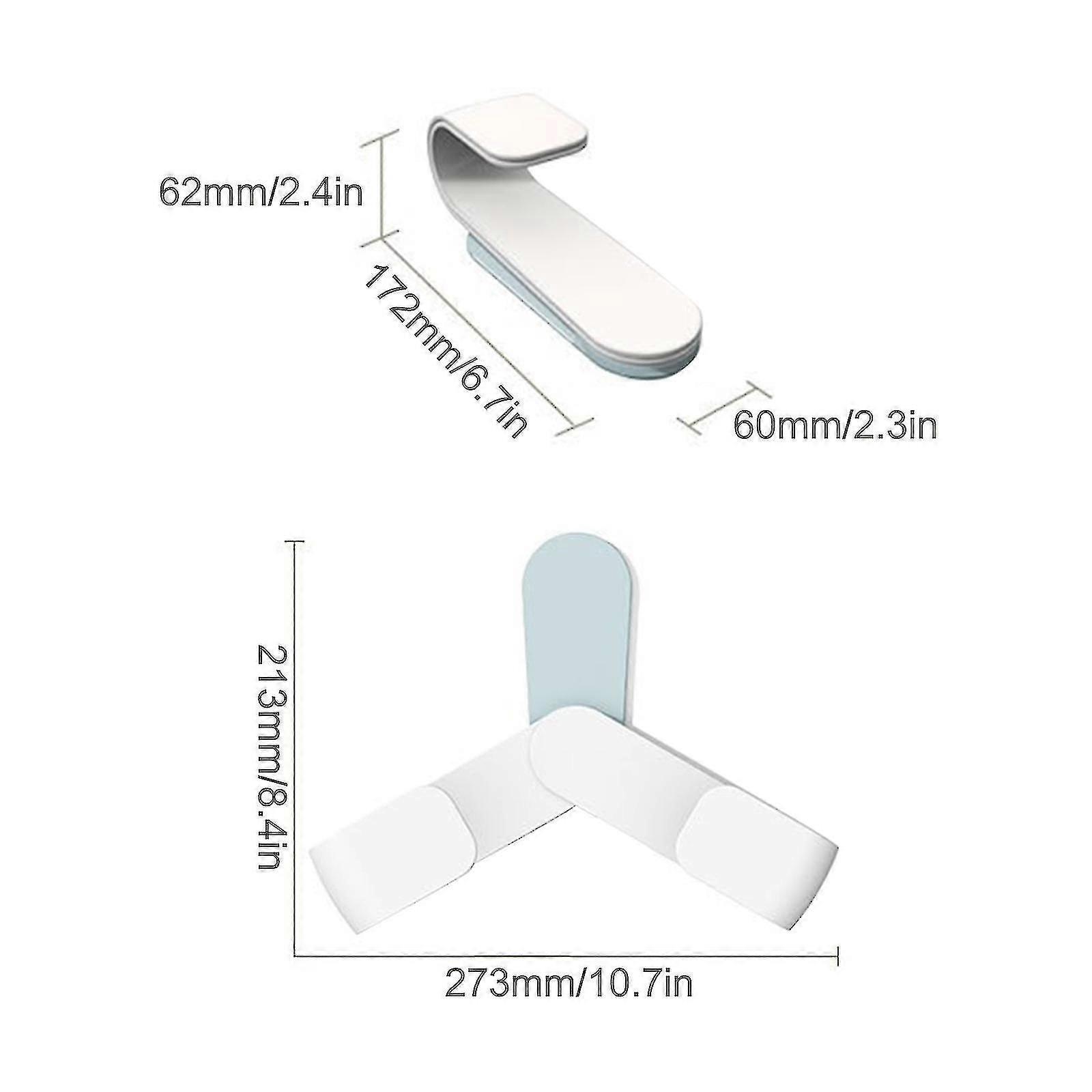 1pcs 360 Degree Rotation Plastic Abs Self Adhesivedurable No Punching ...