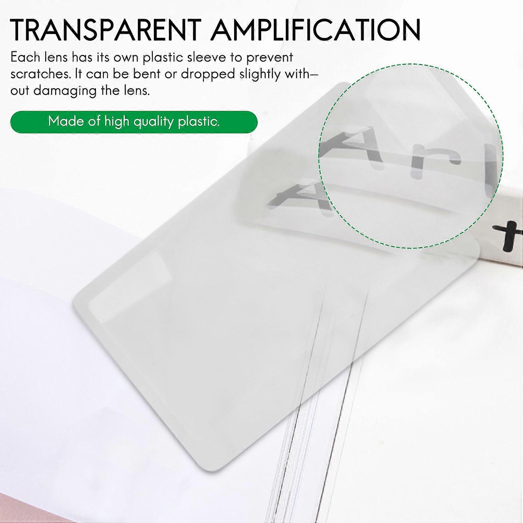 3 X Magnifier Magnification Magnifying Fresnel Pocket Credit Card Size ...