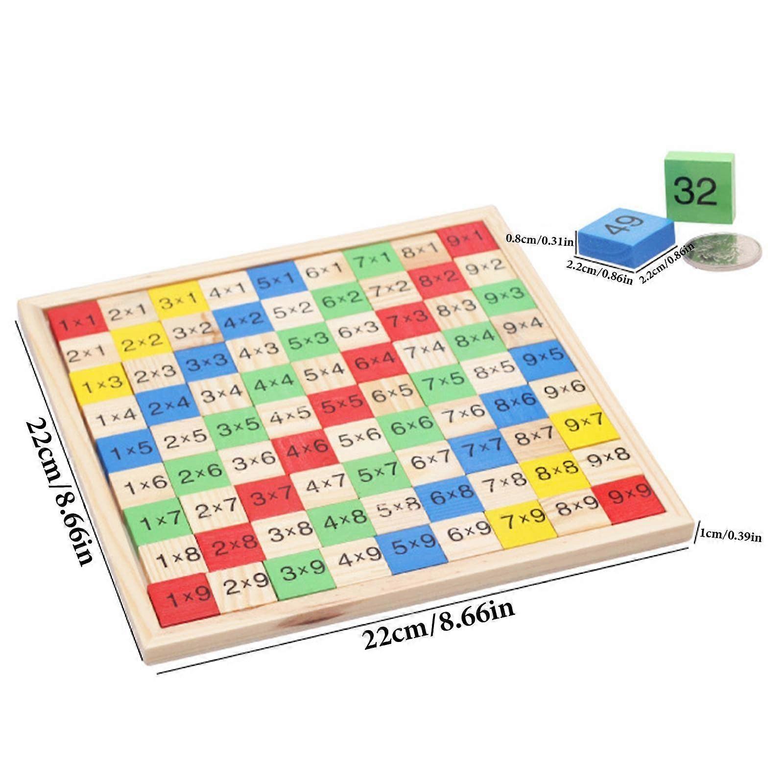 Wood Multiplication Table,Wooden Board Table Math Game - Kids Preschool ...