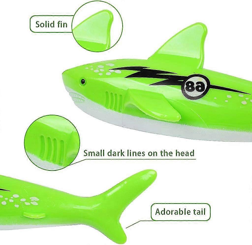 4 Pack Set Pool Toys Diving Torpedo Shark Shape Gliding Torpedo For ...