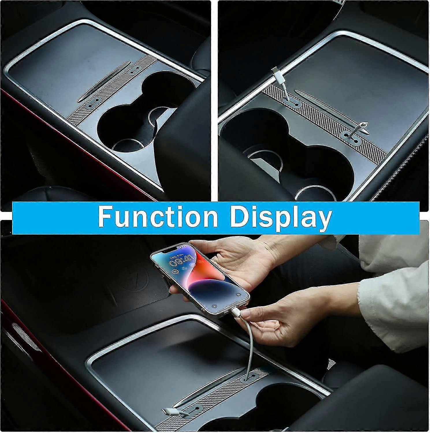 Tesla Center Console Usb Charging Cable Organizer, Usb Hub For Tesla ...