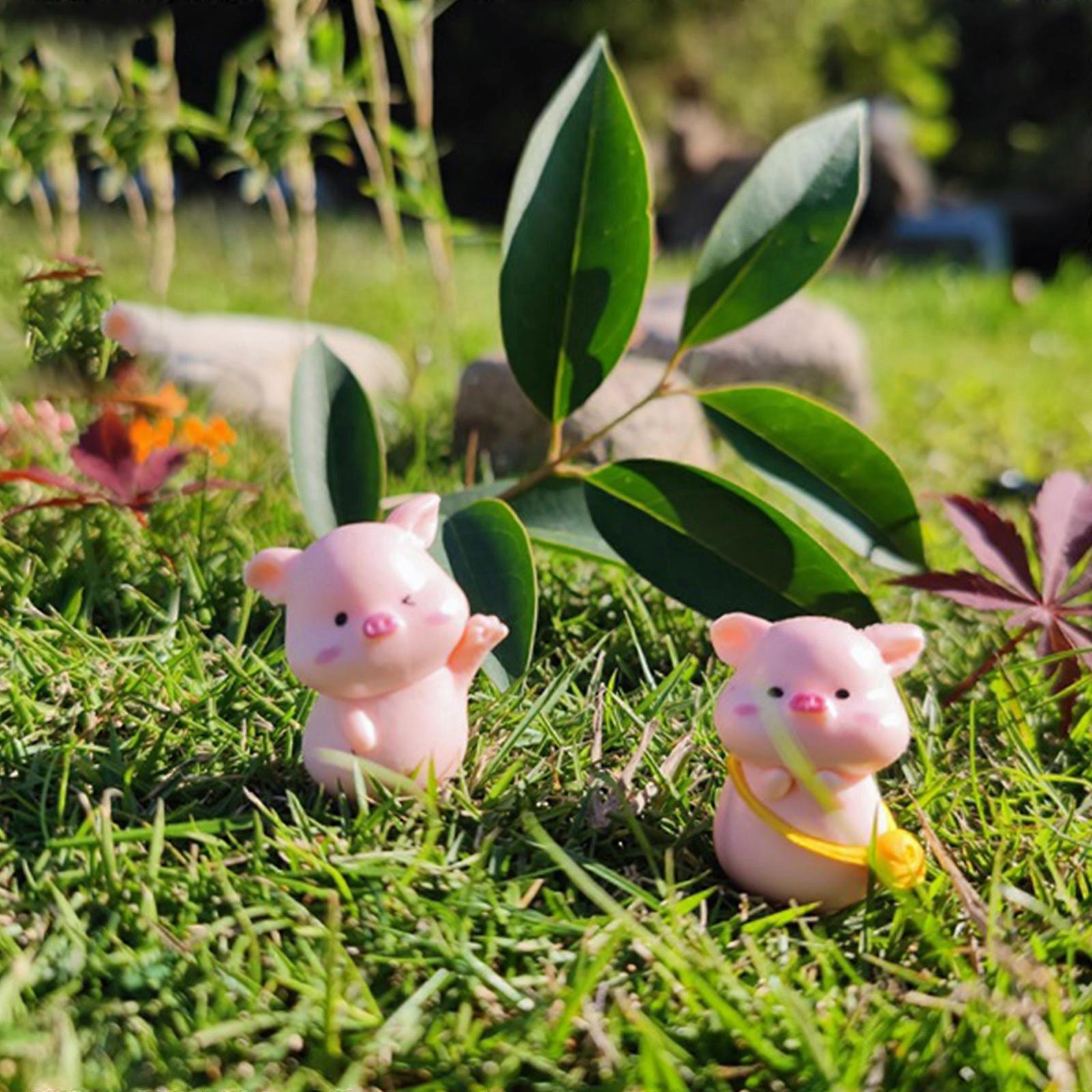 Small Pig Dolls Car Dashboard Garden Statue Animals Figurines | Fruugo UK