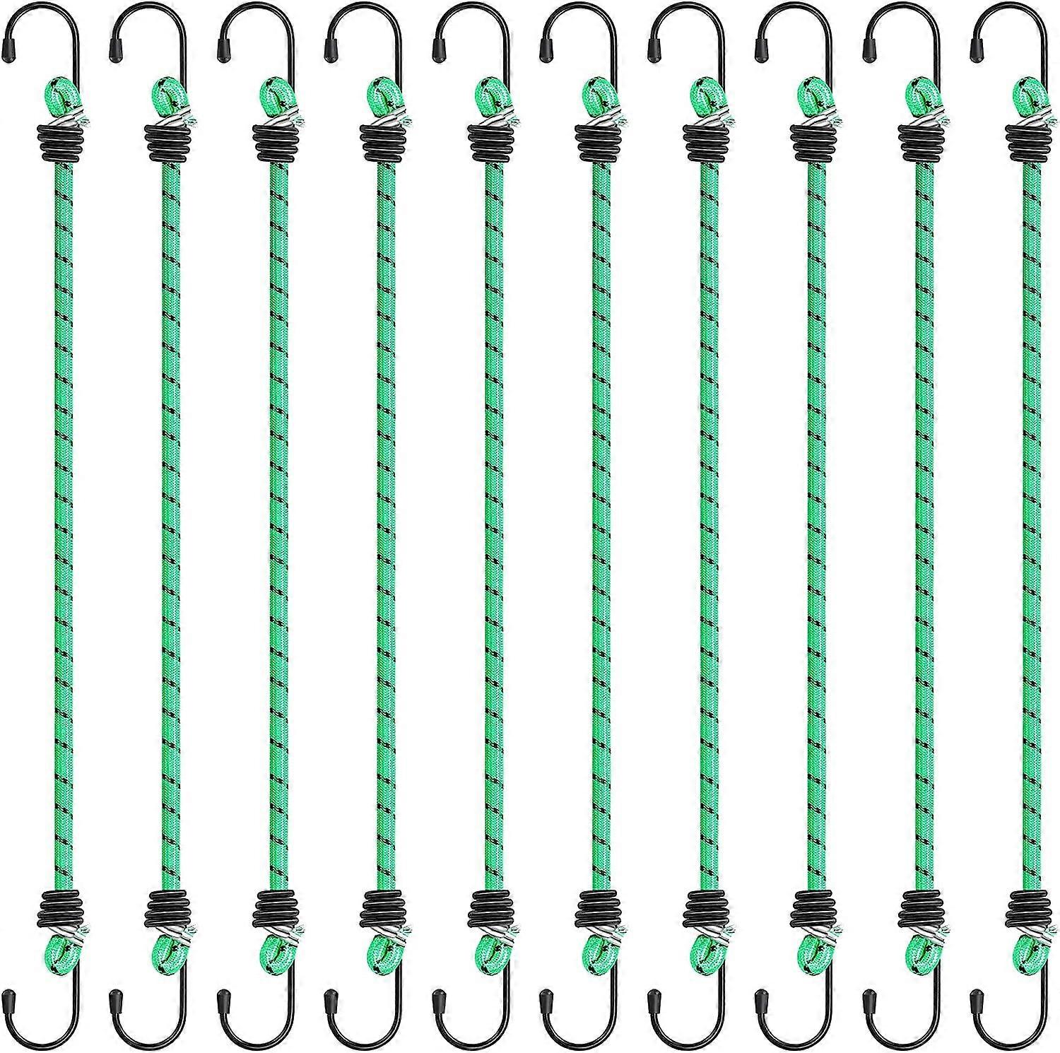 10 Pieces 60cm Green Bungee Cords Heavy Duty Bungee Bungee Cords Bungee ...