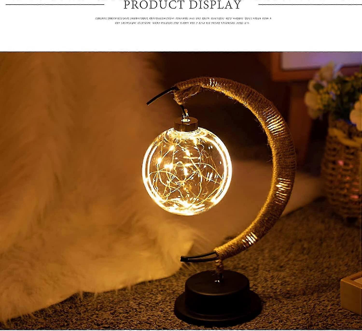 The Enchanted Lunar Lamp - Hanging Led Moon Lamp Night Light With Stand ...