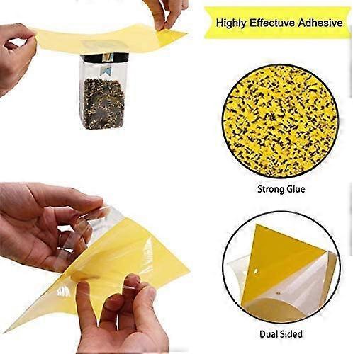 50 Pack Yellow Boards Fly Trap Stickers,Yellow Sticky Insect Traps ...