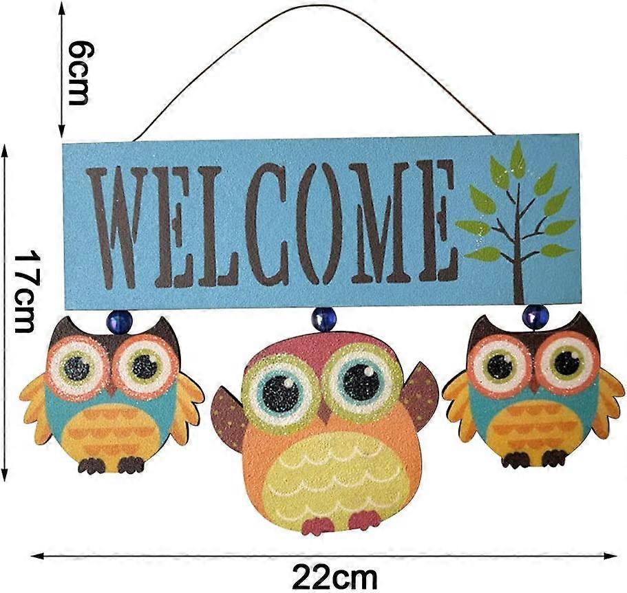 Front Door Welcome Sign, Owl Design, Welcome Decor for Garden Door ...