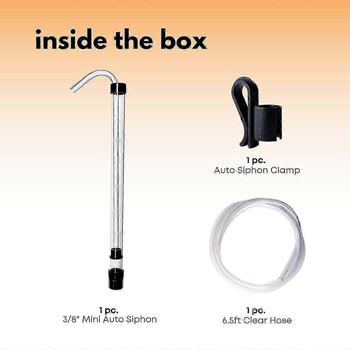 3/8In Auto Siphon with Clamp 6.5' Ft Hose Bottling Siphoning Kit with ...