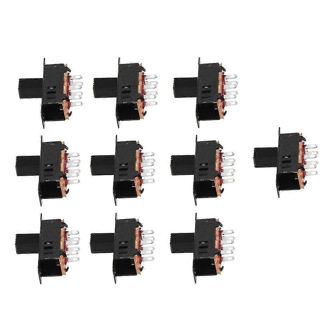10 x DC 0.5A 50V 3 Position 2P2T DPDT Panel Mount Slide Switch SS23D32 ...