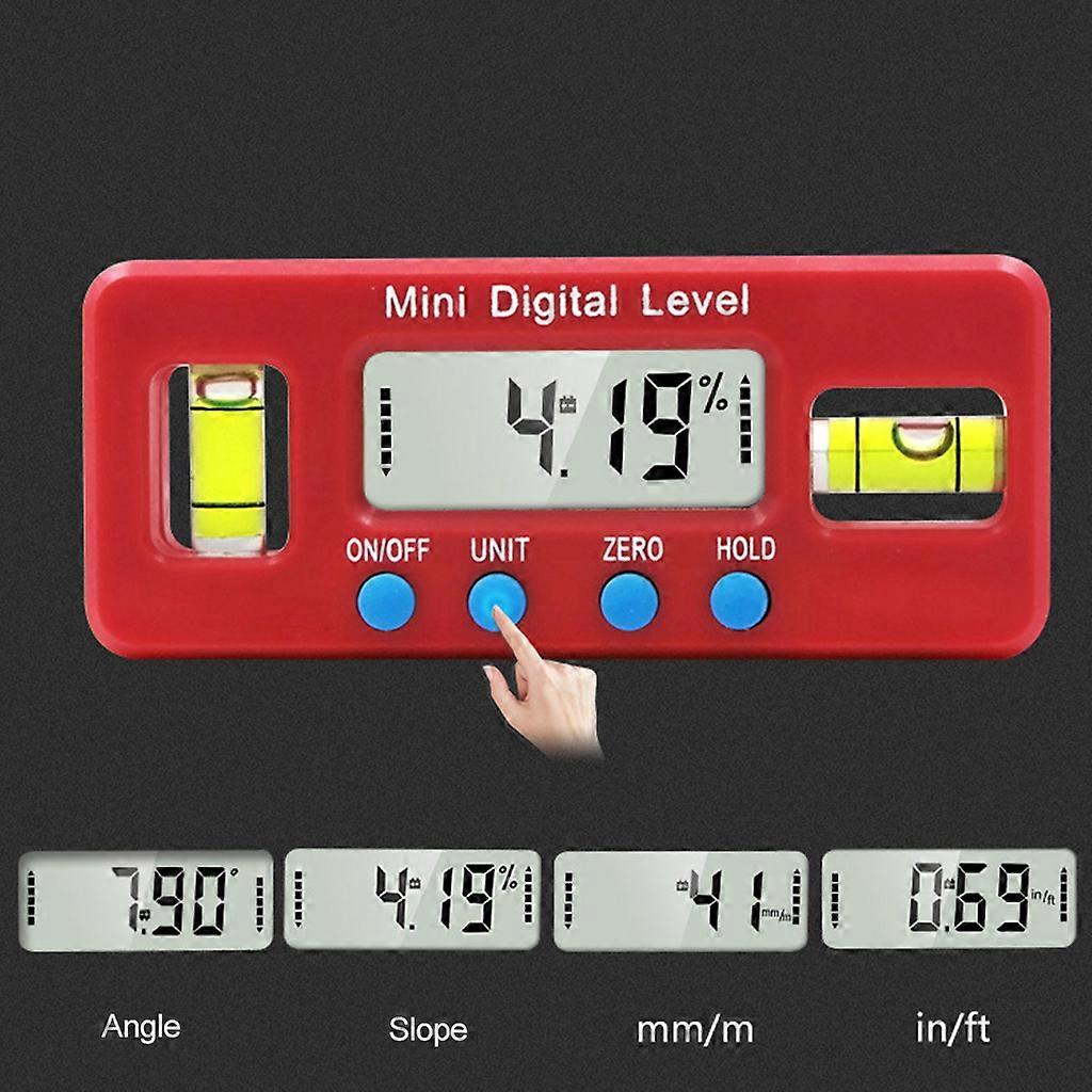 Durable Slope Inclinometer Angle Finder High Accuracy LCD Digital Display Level Meter Measuring ...
