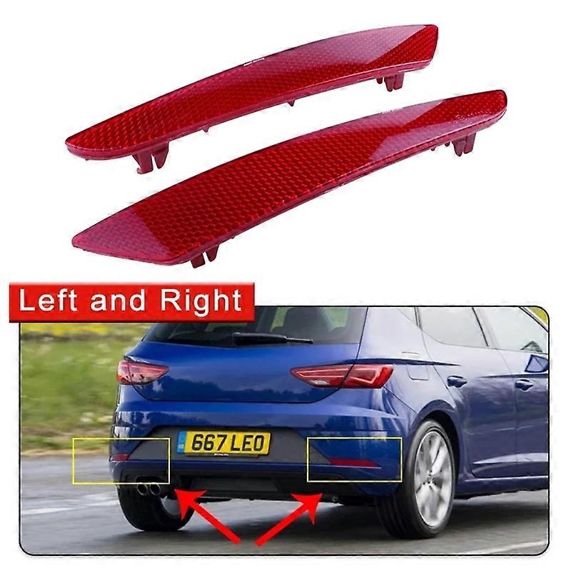 Exteriors Left Right Rear Bumper Reflectors Light Reflective Strips for ...