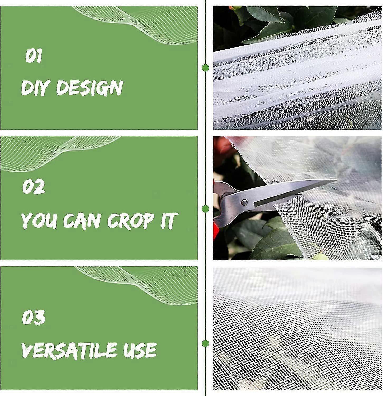 White Anti-Insect Netting Plant Protection Netting Insect Protection ...