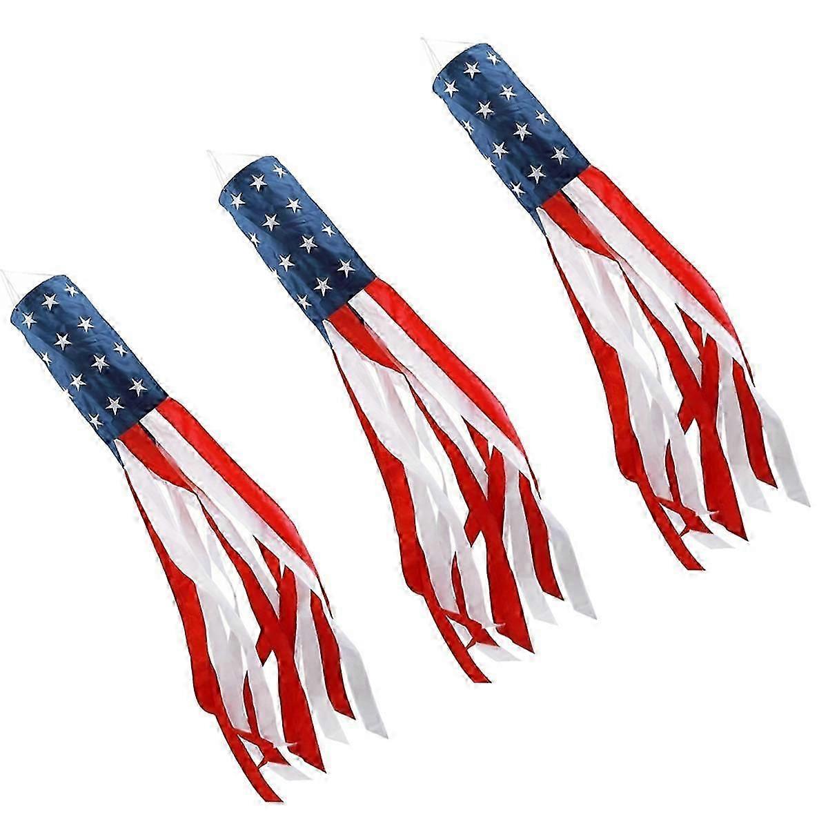 American Flag Wind Socks Outdoor Embroidered Stars and American ...