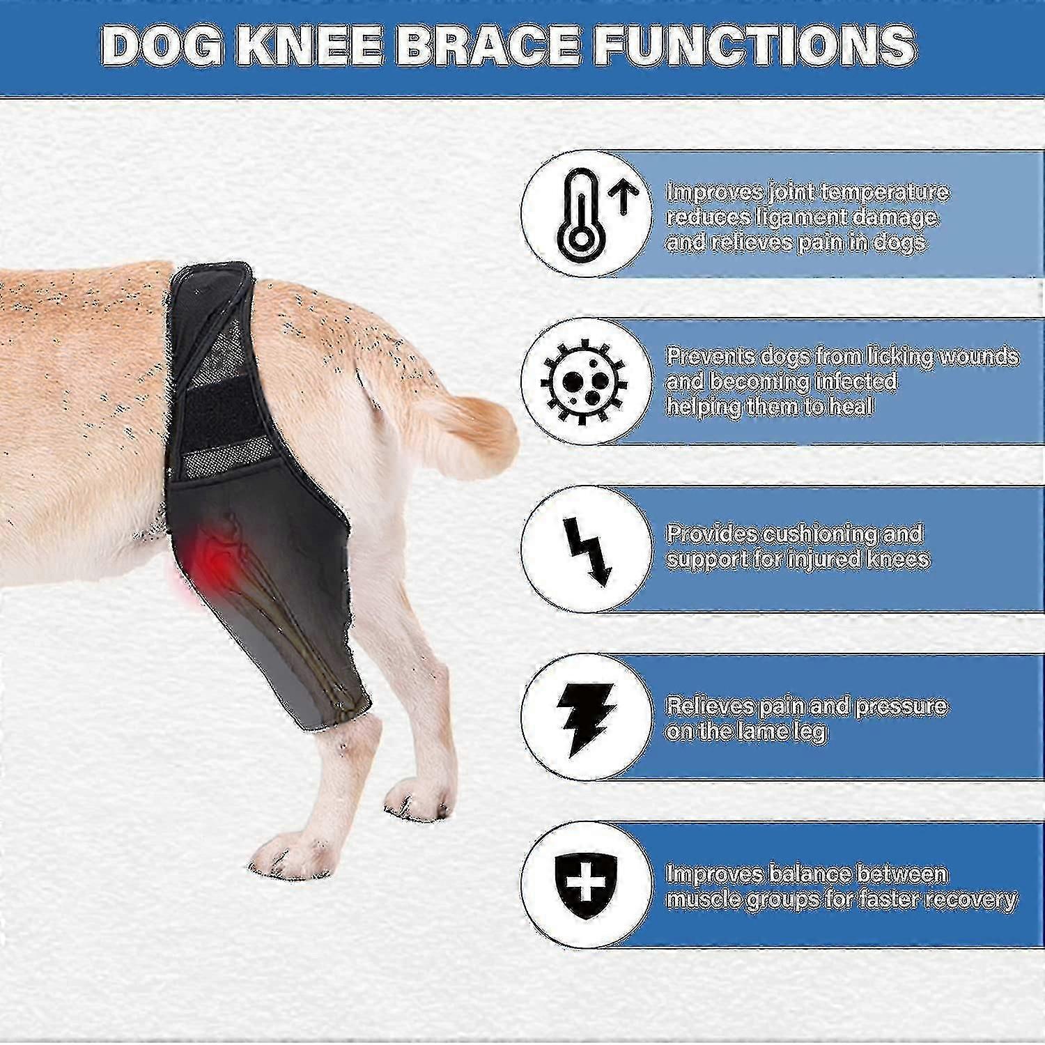 Dog Knee Brace Dog Leg Brace For Torn Acl Hind Leg Dog Hip Support ...