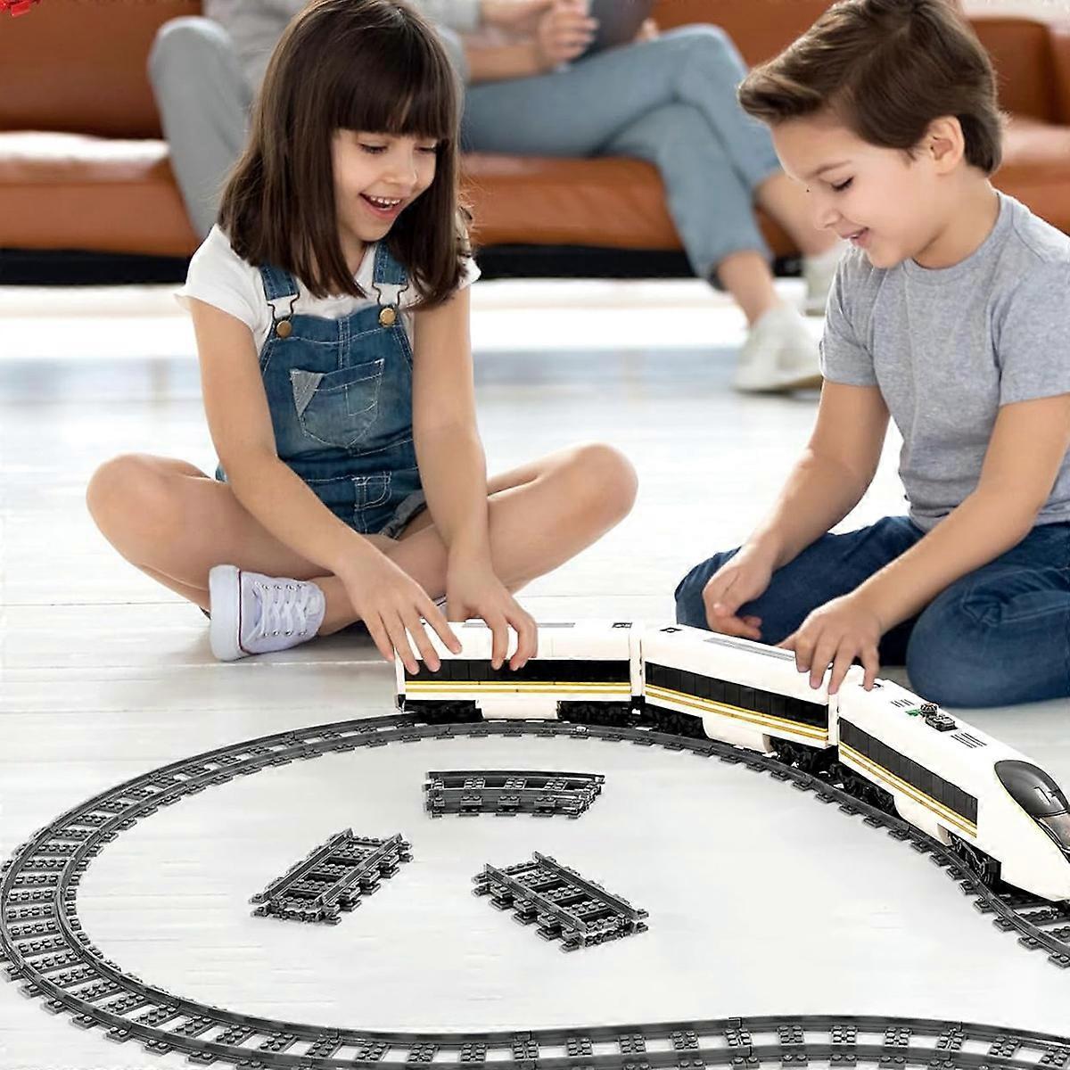 City Train Building Blocks Track Train Straight Rail Bent Rail Soft Rail Parts Parts Assembly ...