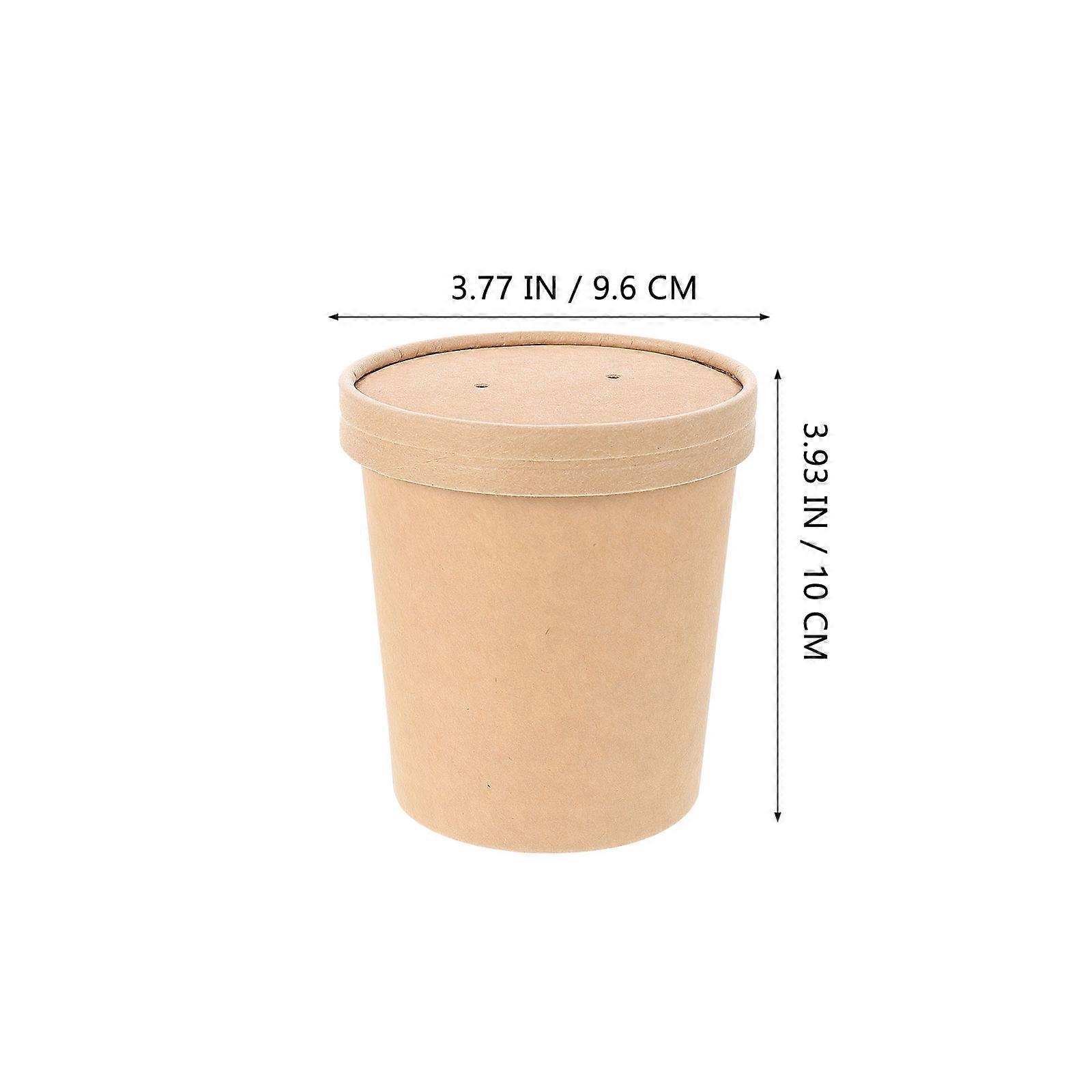 20Pack Kraft Paper Design Portable Soup For Home Use Light Brown ...