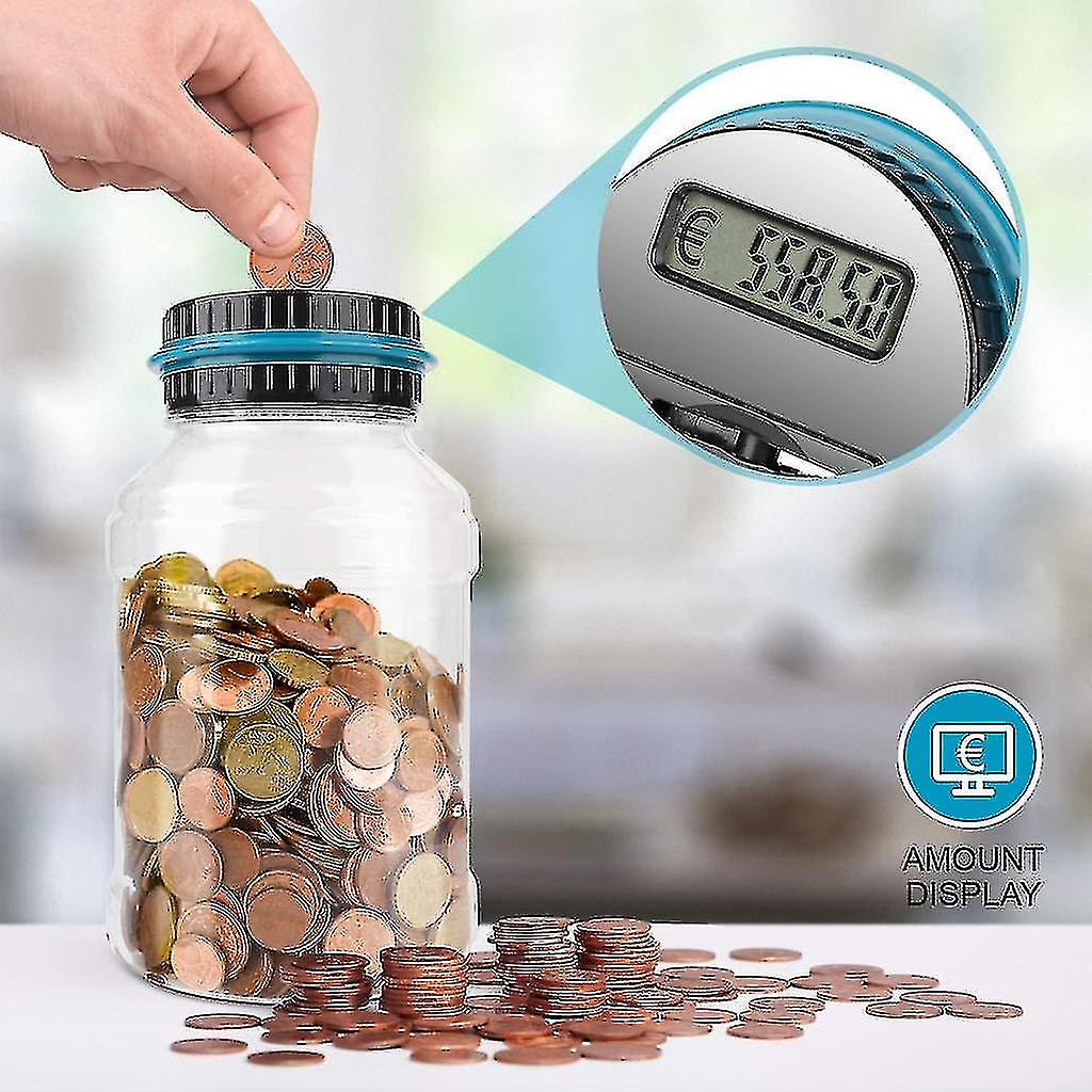 Money Box Bank with LCD Display - Automatic Coin Counter Money Box ...