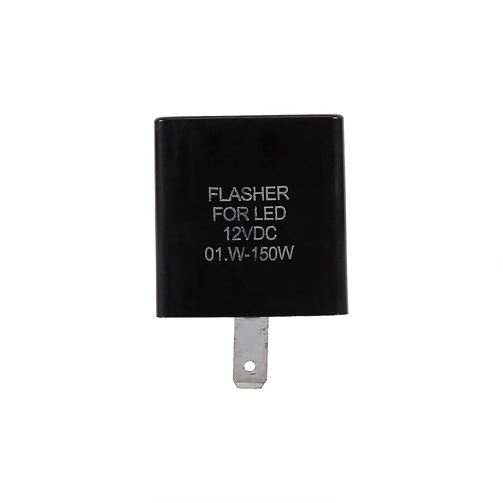 Black 12v 2 Pin Flasher Blinker Turn Signal Relay Motorcycle Led ...