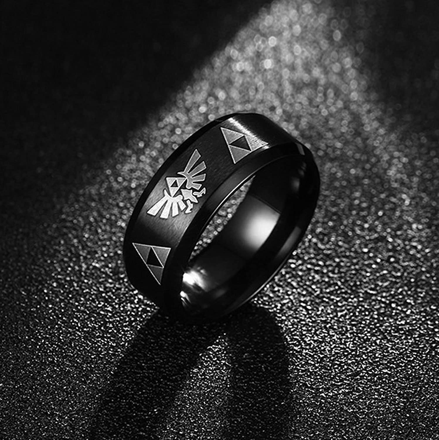 Ubiuo 8mm The Legend Of Zelda Triforce Ring, Stainless Steel Matte ...