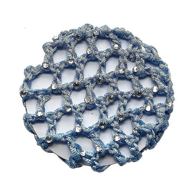 Girls Knotted Hair Nets Ballet Dance Gymnastics Bun Hair Net Sparkle ...