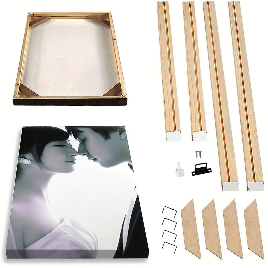 1 Set Diy Wood Canvas Stretcher Frame Bars Kit For Gallery Wrap Oil ...
