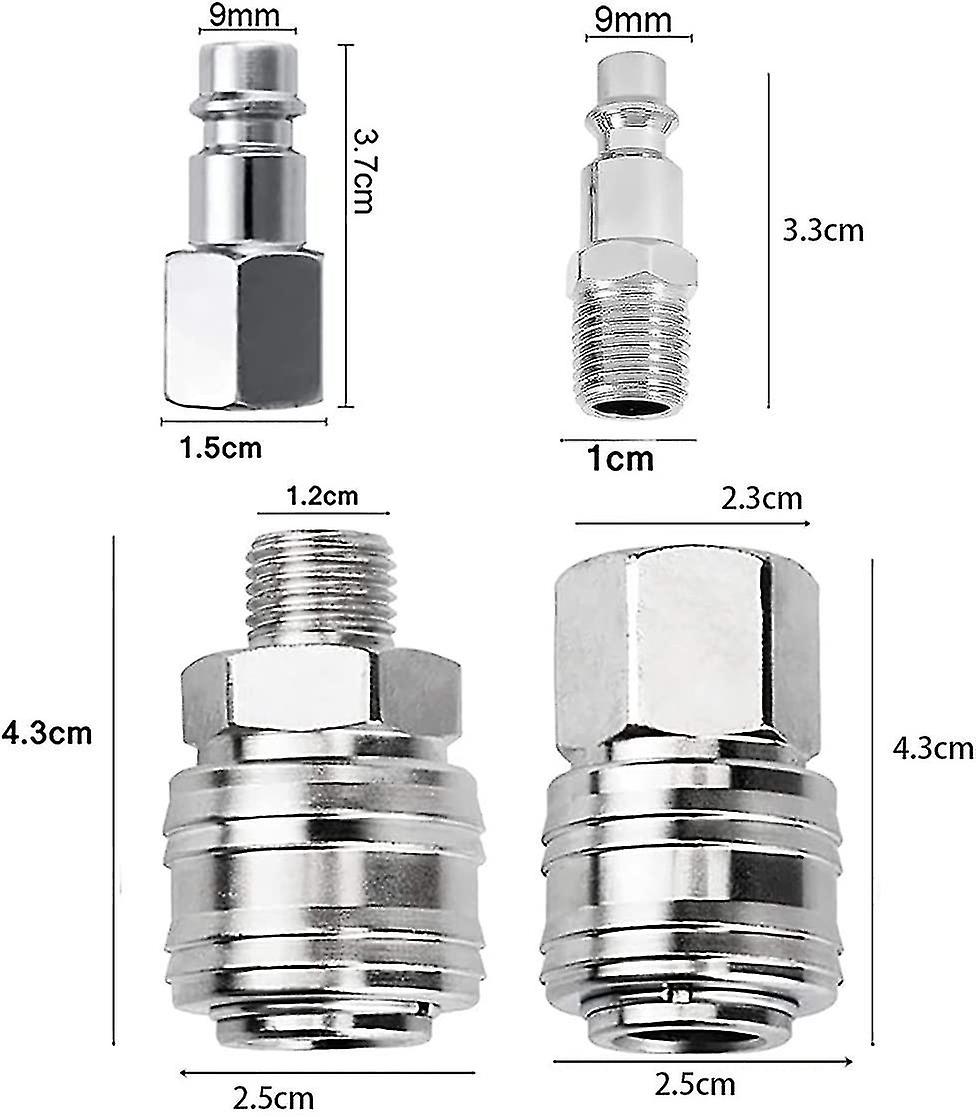 10 Pcs Compressor Quick Coupler 1/4" Bsp Coupler For Tuayn Air Compress ...