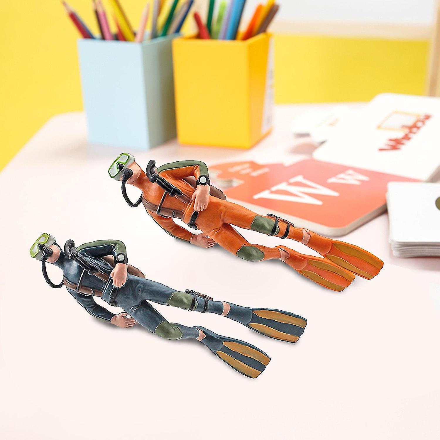2PC Diver Toys Figurines Home Decorate Preschool Educational Arcti ...