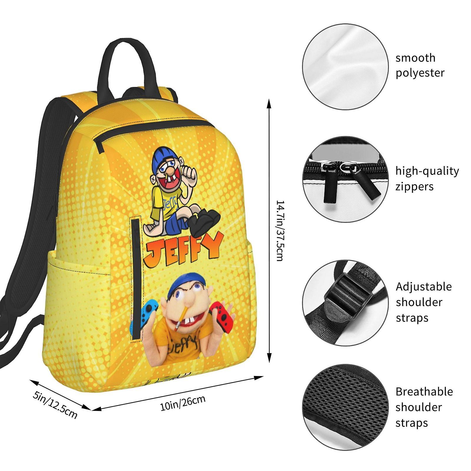 Game SML Jeffy Lightweight Backpack Student Bookbag School Bag Satchel ...